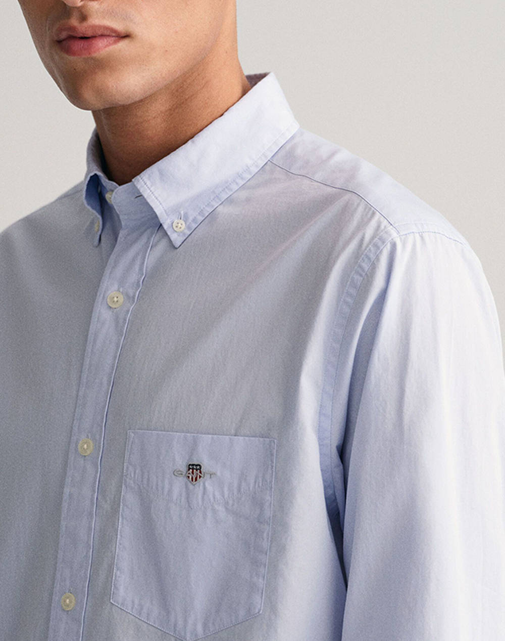 GANT ΥΠΟΚΑΜΙΣΟ ΜΜ REG POPLIN SHIRT - LightBlue | Politikos-shop.gr