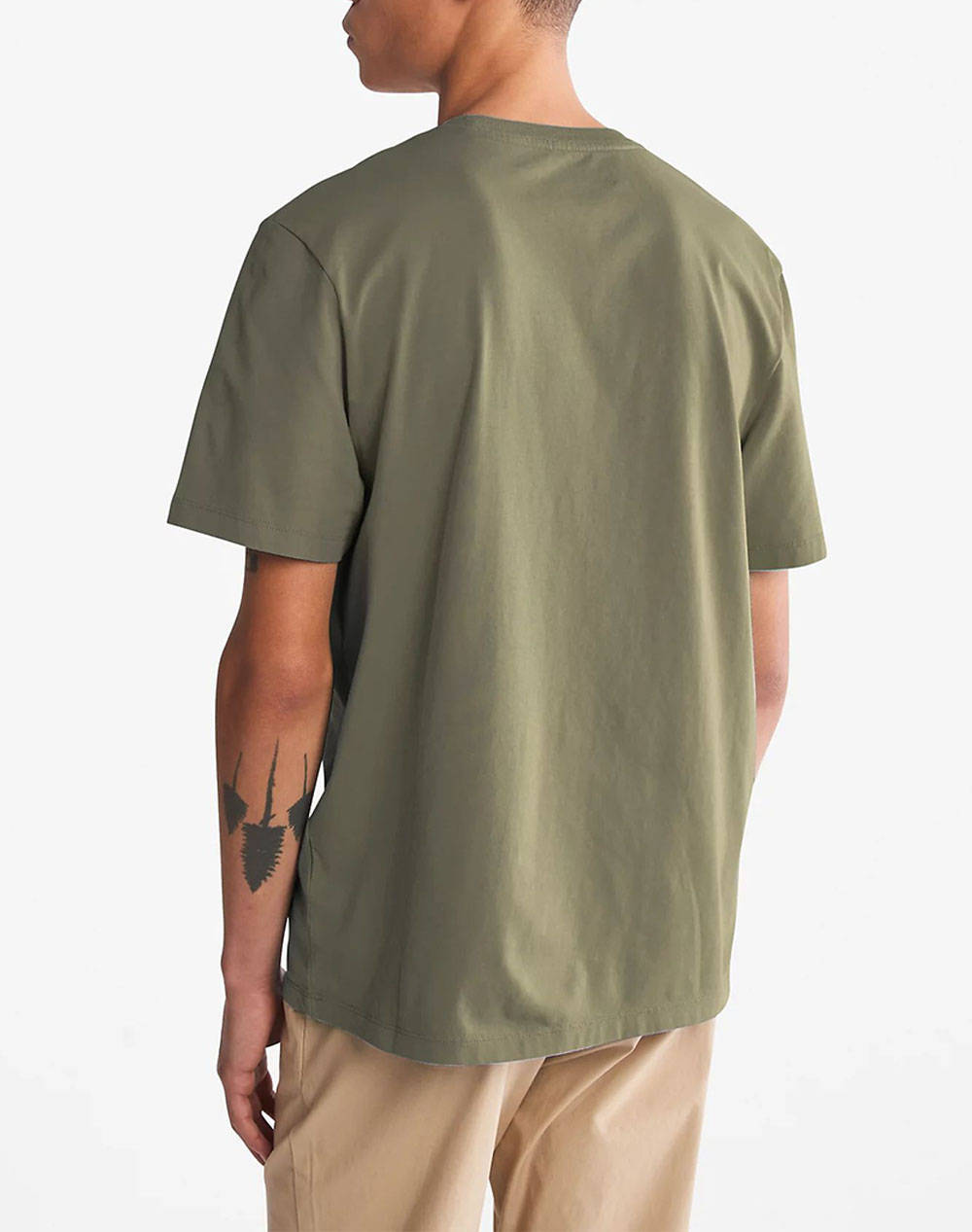 TIMBERLAND ΜΠΛΟΥΖΑ Kennebec River Tree Logo Tee - Khaki | Politikos-shop.gr