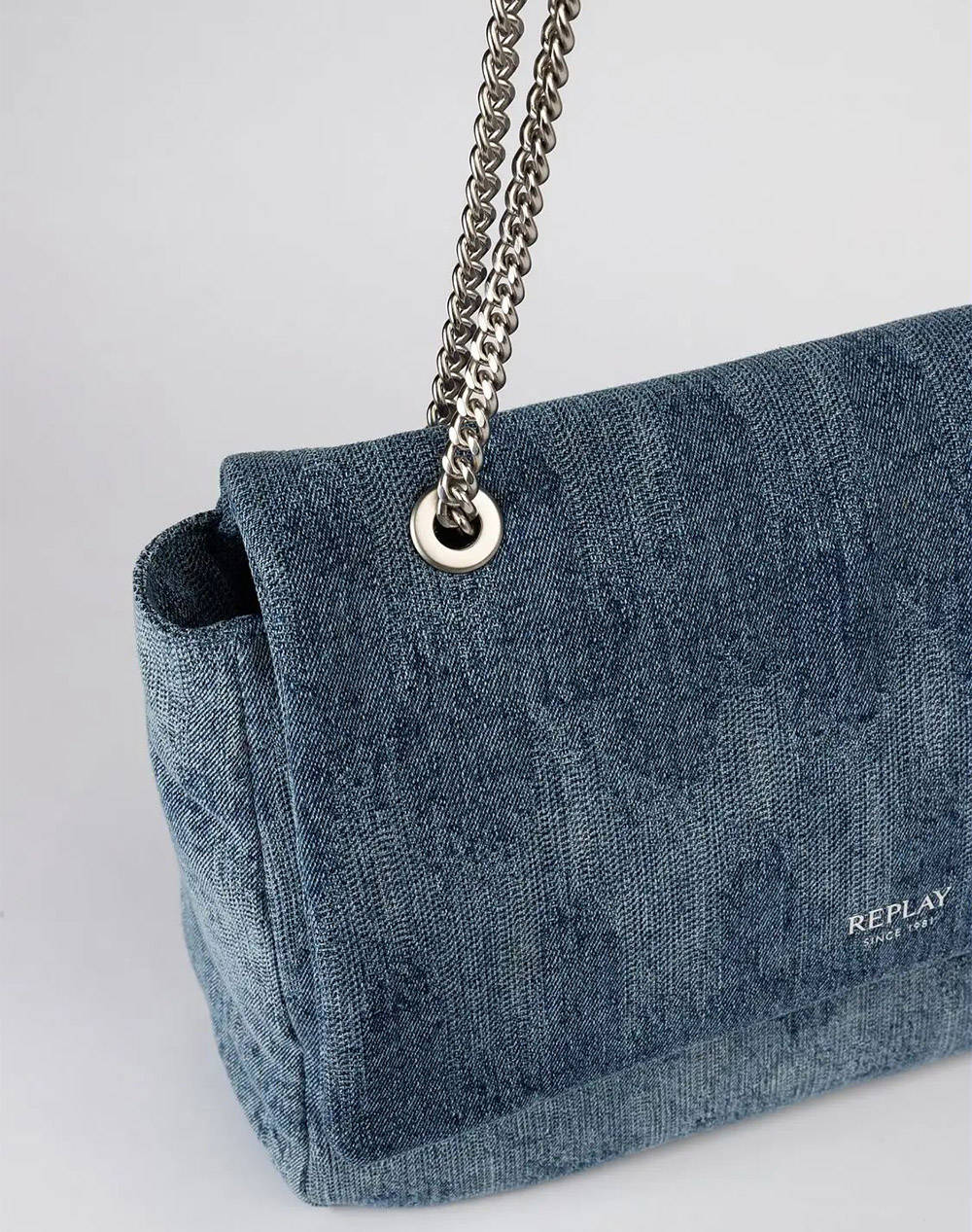 REPLAY ΤΣΑΝΤΑ (Διαστάσεις: 36 x 30 x 13εκ.) - DenimBlue | Politikos-shop.gr